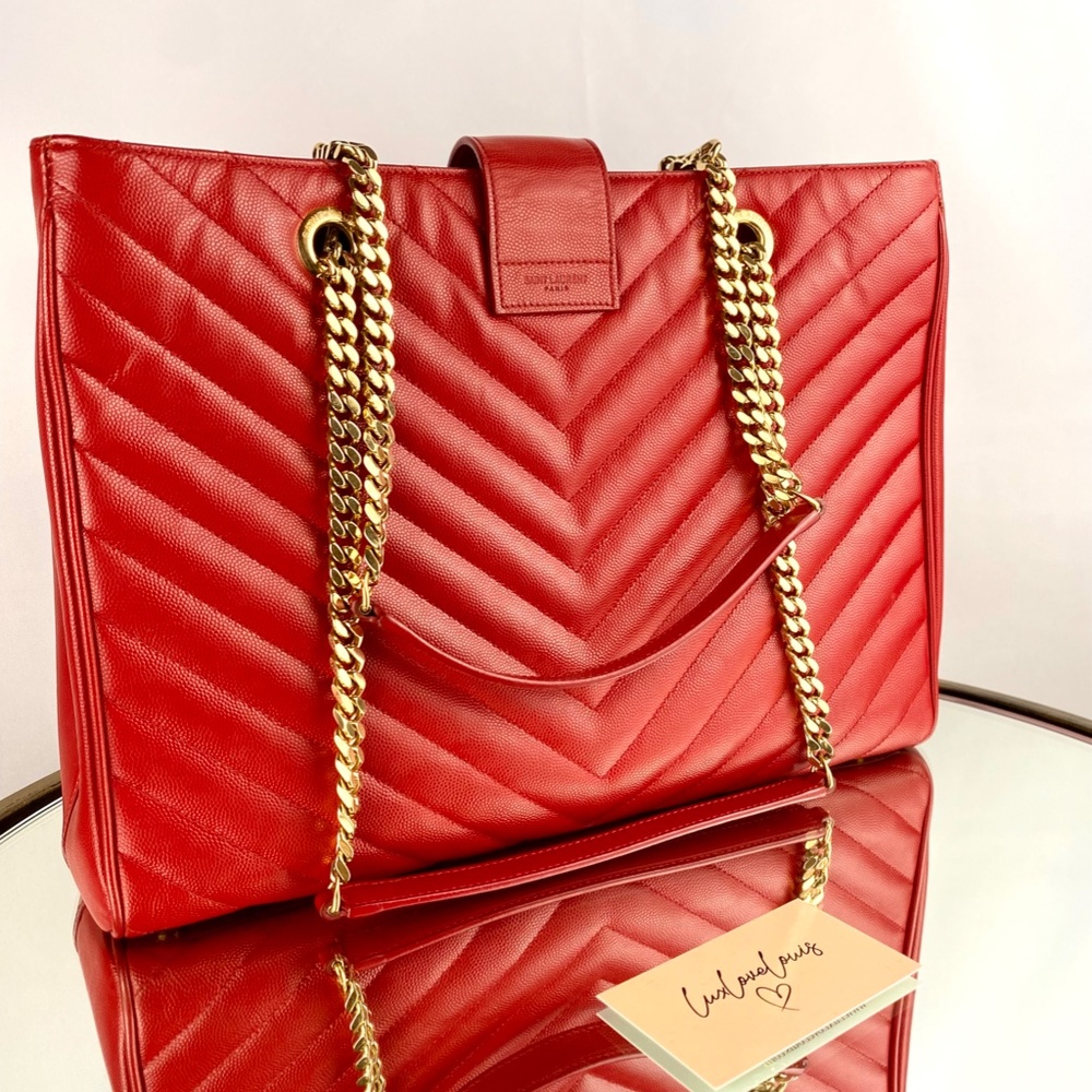 Ysl Red Cassandre Tote. - Gem